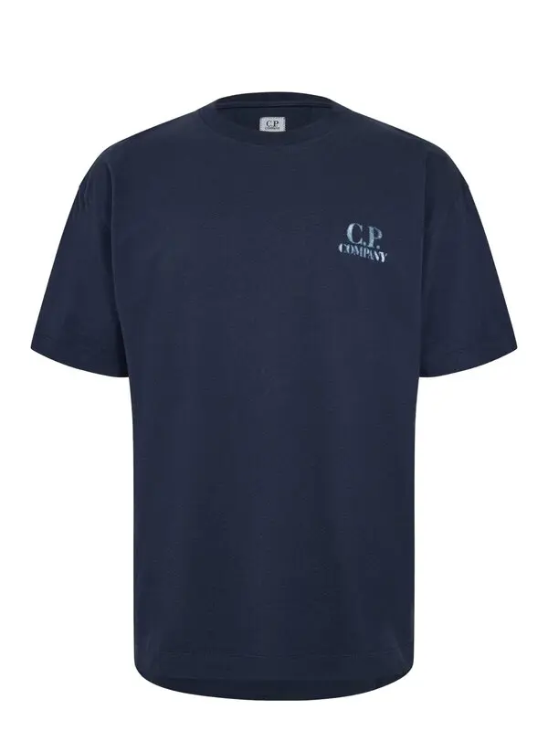 C.P. COMPANY Logo Crew-neck T-shirt - Blue