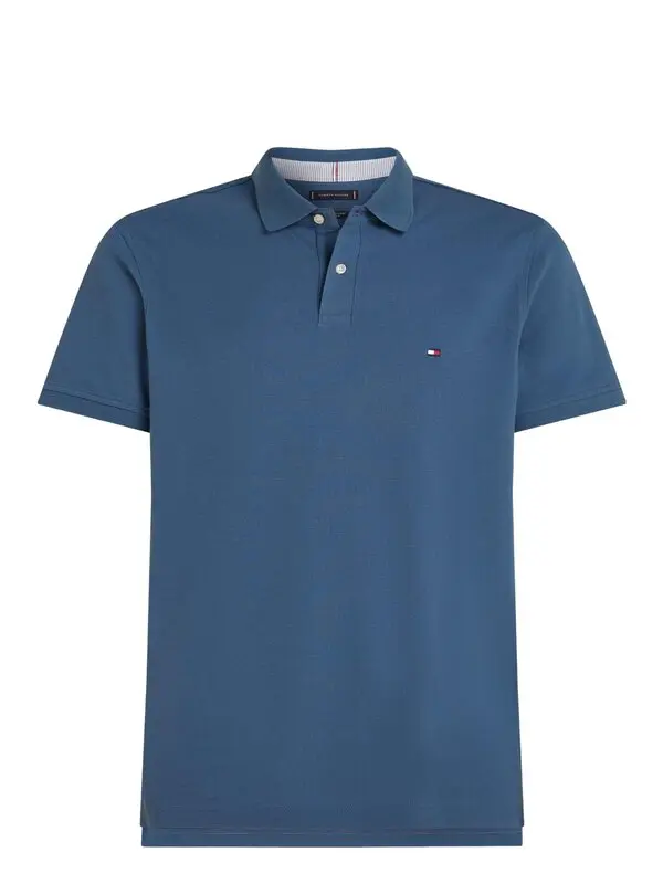 Tommy Hilfiger Logo Short Sleeve Polo Shirt - Blue
