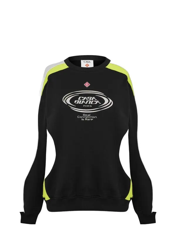 Casablanca Long Sleeve Logo Sweatshirt - Black