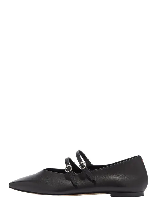 AeydĒ Nappa Leather Ballet Flats - Black