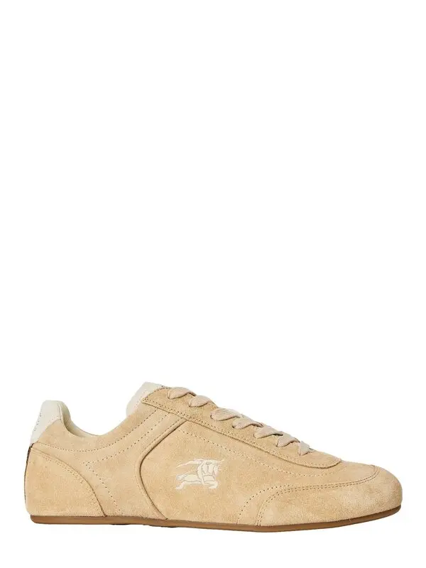 Burberry Suede Sneakers With Embossed Logo - Nude