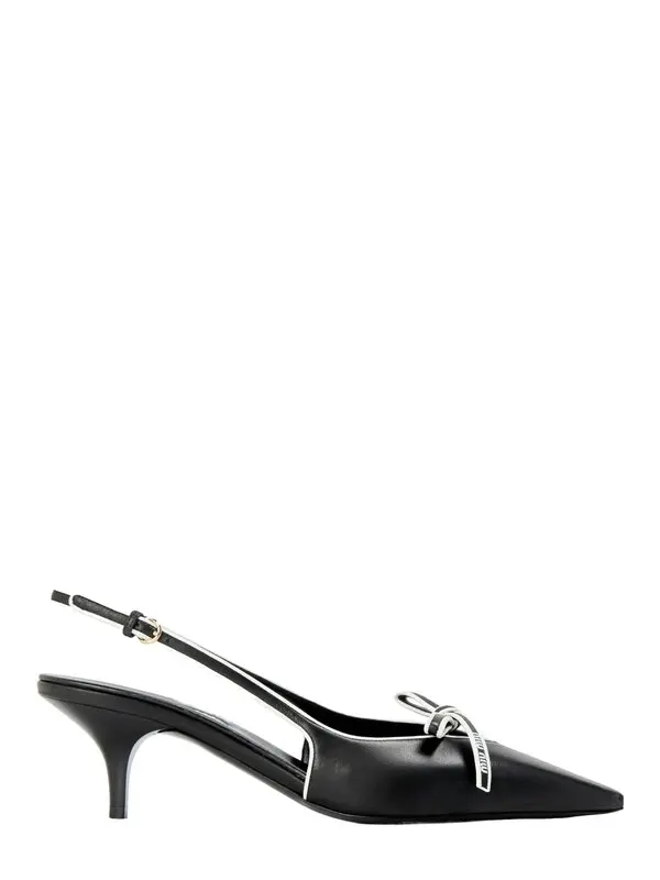 Miu Miu Bow Slingback Pumps - Black