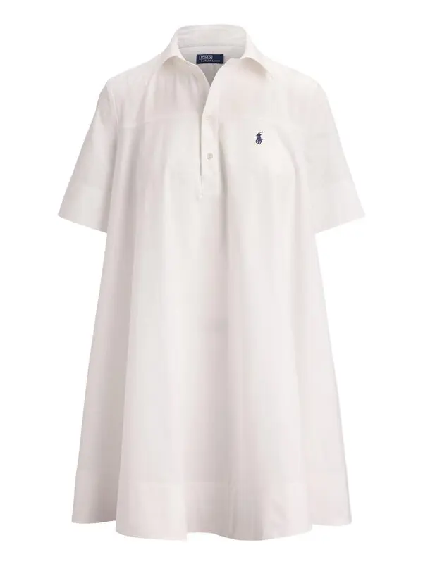 Polo Ralph Lauren Shirt Dress With Embroidered Logo - No