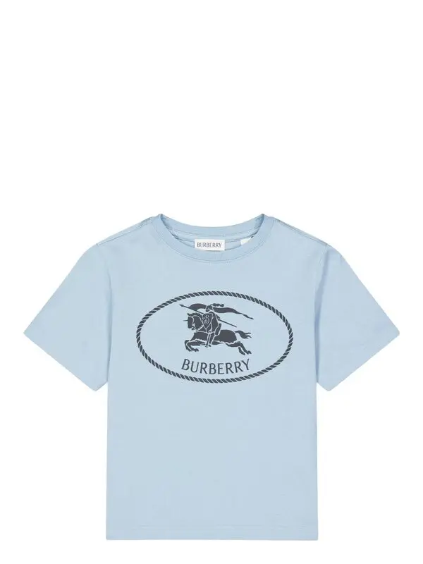 Burberry T-shirt With Logo - Blue