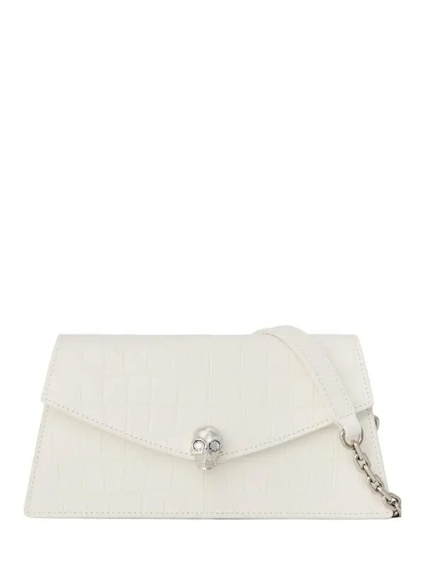 Alexander McQueen Alex Skull Mini Bag - White Silver