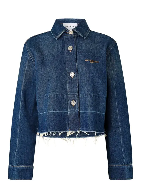 Givenchy Cropped Denim Jacket - Blue