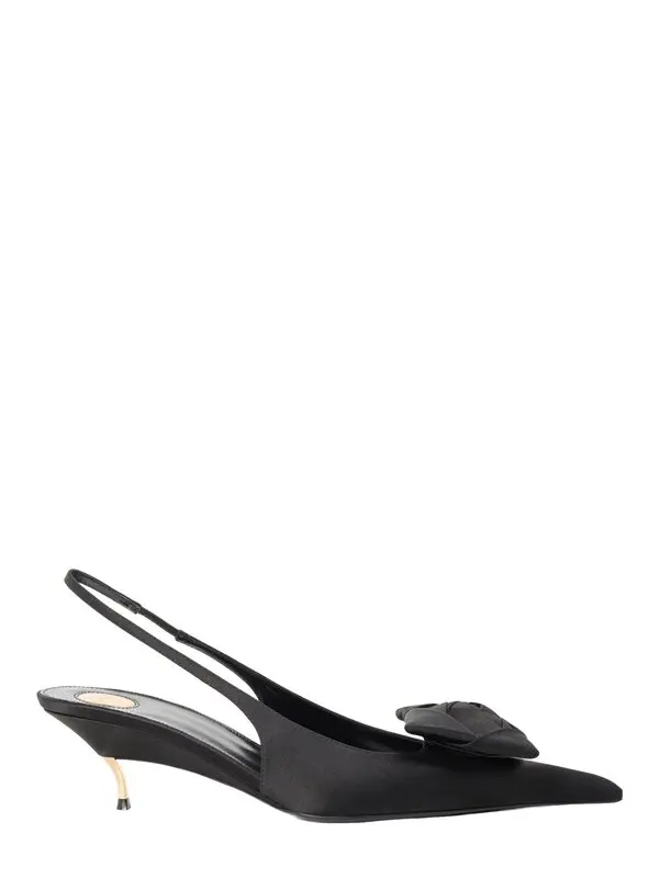 Saint Laurent Dakota Slingback Heels - Black