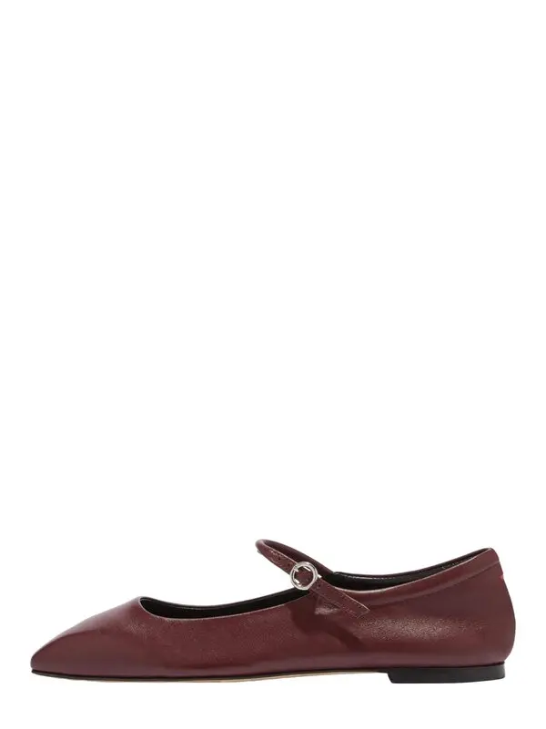 AeydĒ Nappa Leather Mary Jane Flats - Red