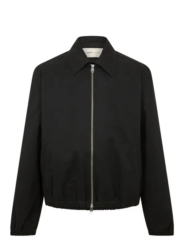 AMI Paris Embossed Harrington Jacket - Black