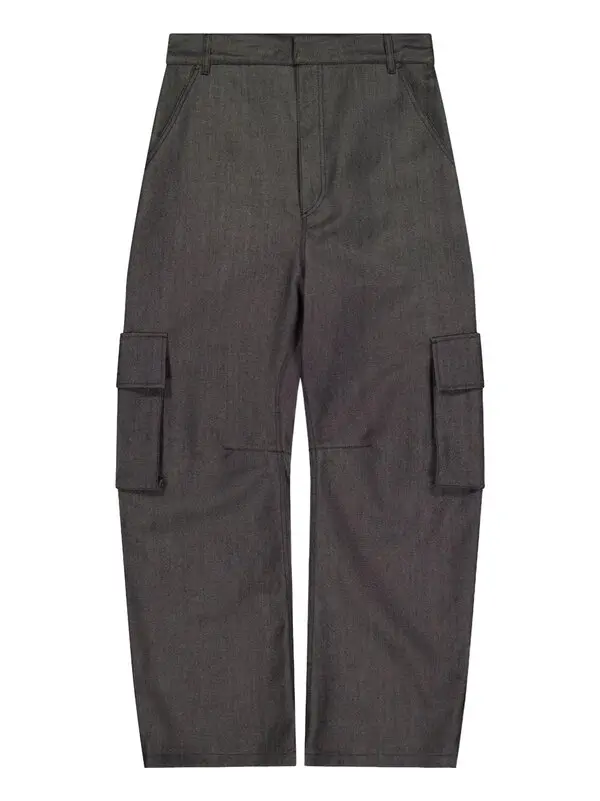 Balenciaga High-waisted Wide Leg Cargo Trousers - Black