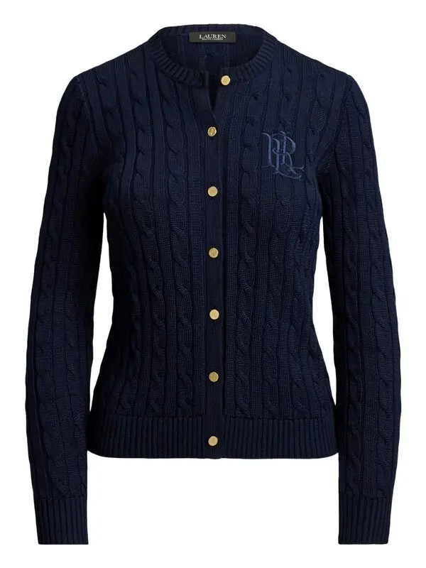 Ralph Lauren Cable Knit Cardigan - Black