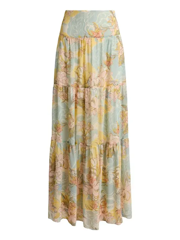 Ralph Lauren Tiered Maxi Skirt - Nude