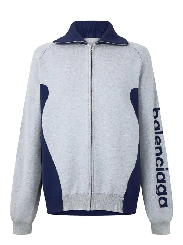 Balenciaga Zip-up Track Jacket - Gray