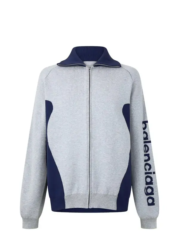 Balenciaga Color Block Zip-up Track Jacket - No