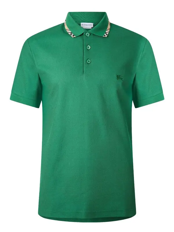 Burberry Short Sleeve Polo Shirt - Green