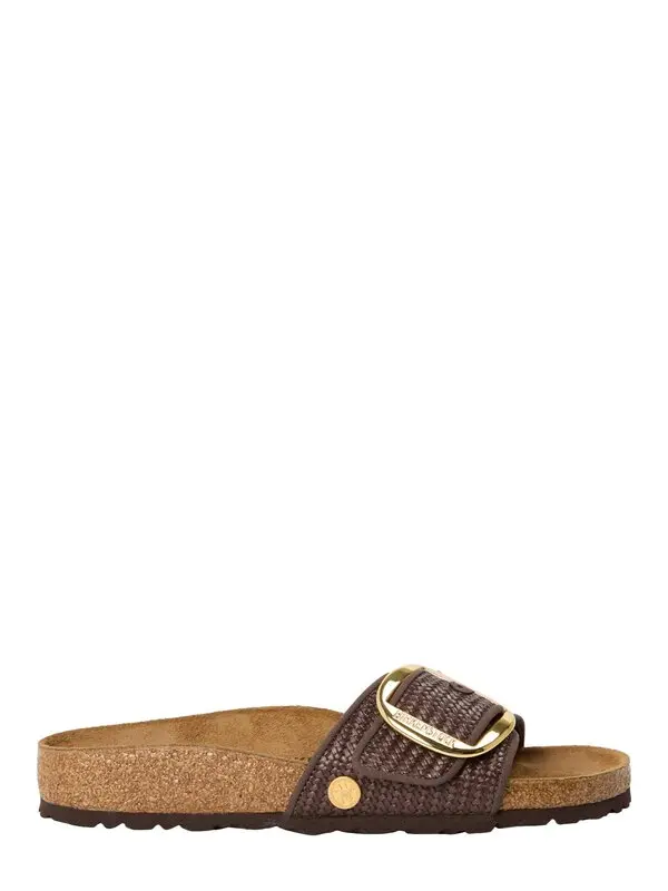 BIRKENSTOCK Madrid Raffia Flat Sandals - Brown