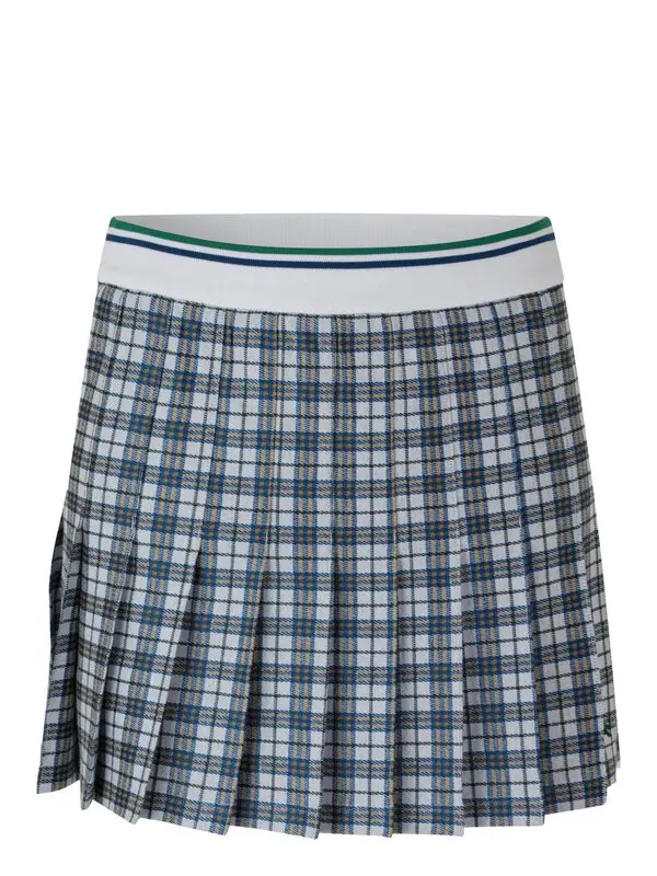 Burberry Plaid Pleated Mini Skirt - Gray