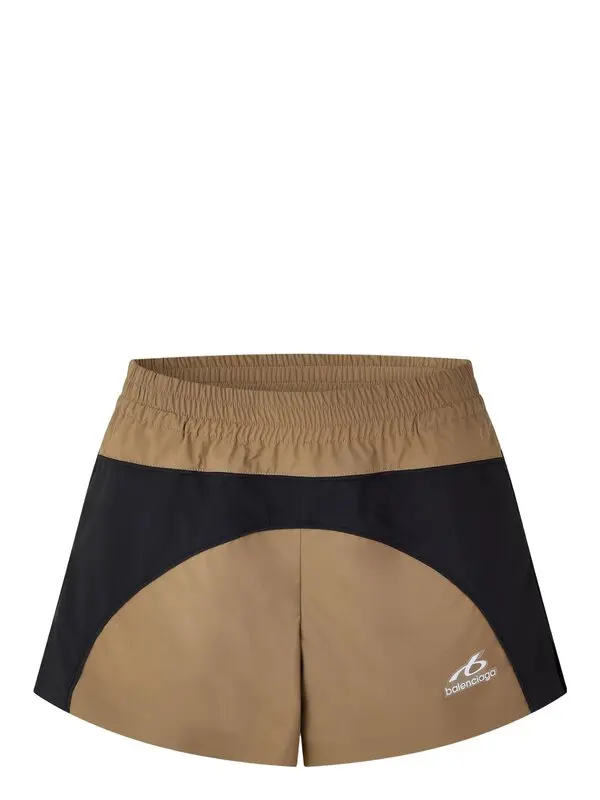 Balenciaga Color-block Athletic Shorts - Brown