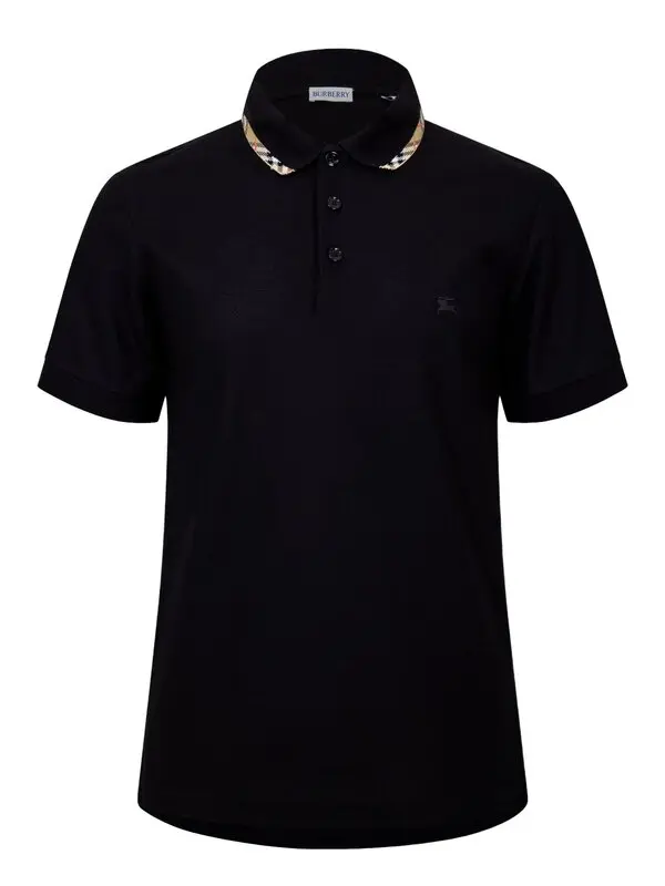 Burberry Short Sleeve Polo Shirt - Black