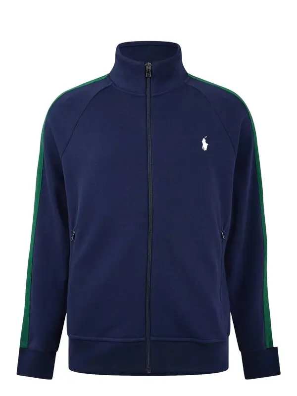 Polo Ralph Lauren Contrast Paneled Sport Zip Jacket - Blue