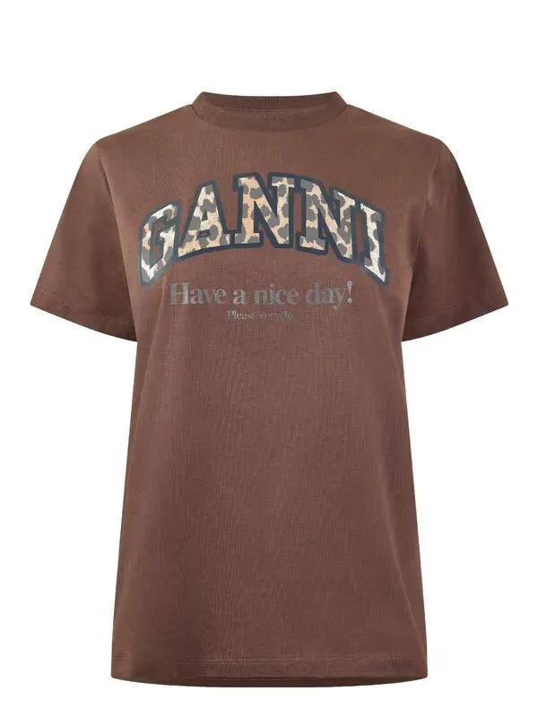GANNI Loosecomfortable T-shirt - Red