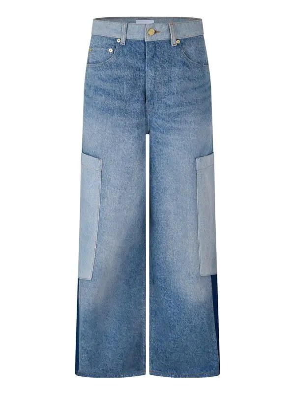 GANNI Wide Leg Jeans - Blue