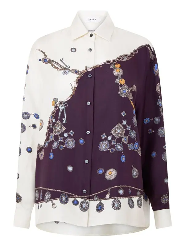 Versace Long-sleeve Printed Shirt - Black