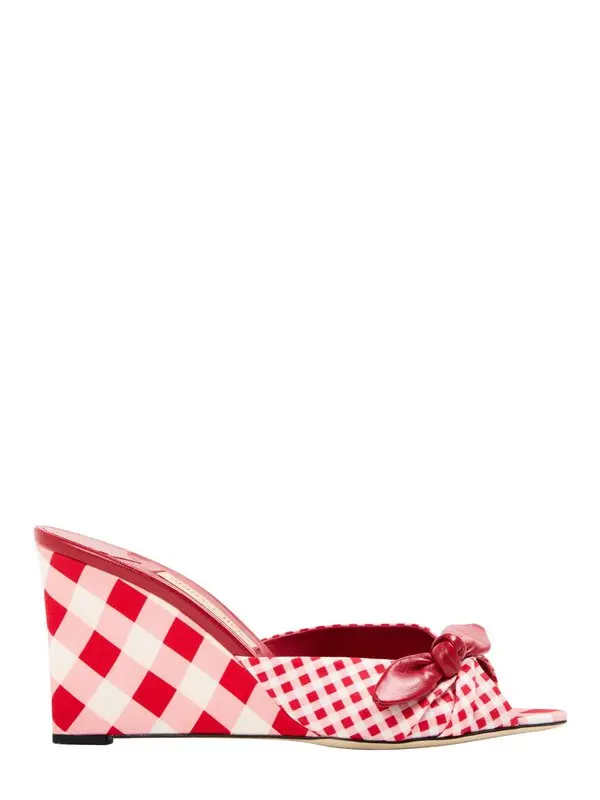 JIMMY CHOO Wedge Sandals With Bow Detailing - Pink