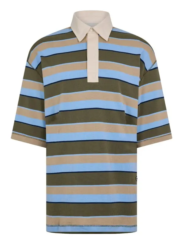 AMI Paris Loose Short-sleeve Polo Shirt - Green