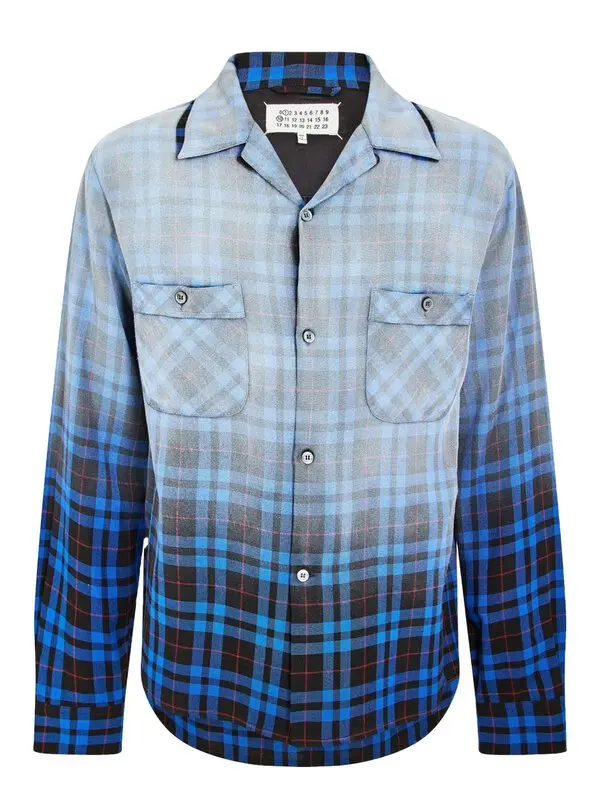 MAISON MARGIELA Mmm Tartan Overshirt - Blue