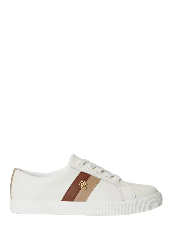 Ralph Lauren Janson Leather Court Trainers - White