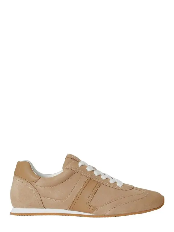 Ralph Lauren Canvas Low Top Trainers With Ortholite Insole - Nude