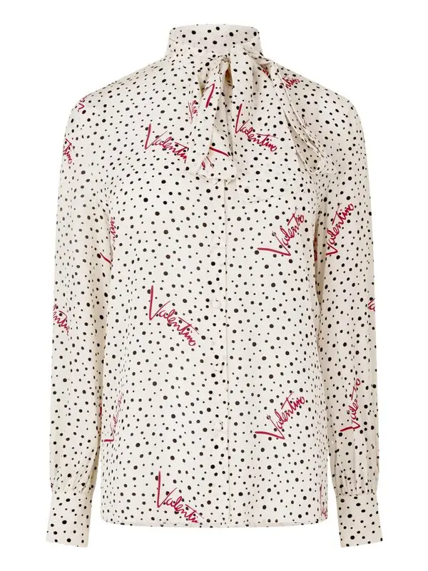 Valentino Garavani Printed Long Sleeve Shirt - White