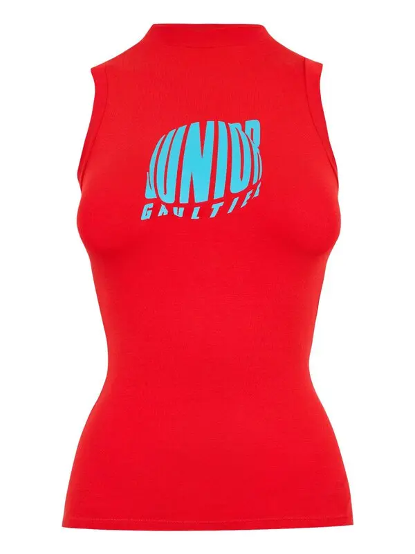 JEAN PAUL GAULTIER Knitted Vest With Logo - Red