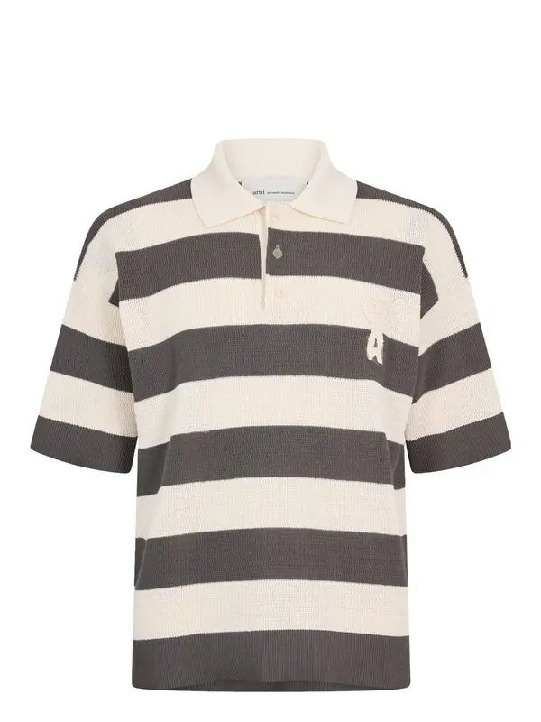 AMI Paris Simple Versatile Polo Shirt - Black