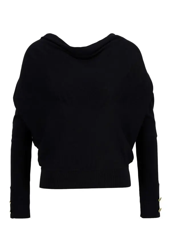 Barbour International Cowl Neck Batwing Sleeve Pullover - Black