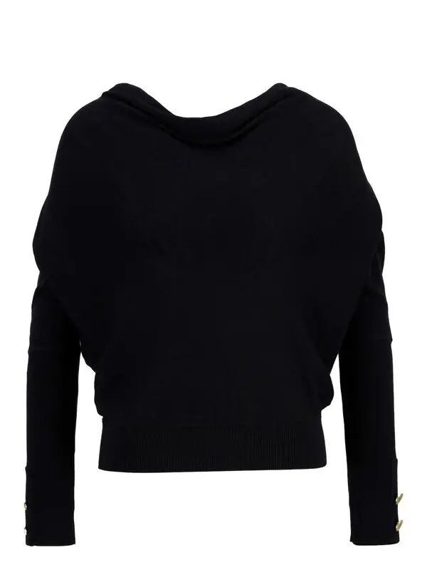 Barbour International Cowl Neck Batwing Sleeve Pullover - Black