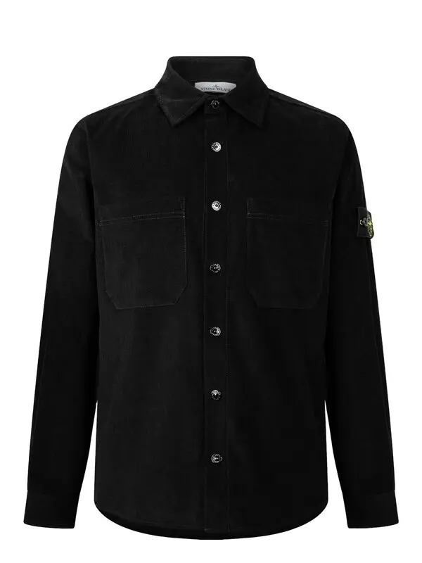 Stone Island Long-sleeve Button-front Shirt - Black