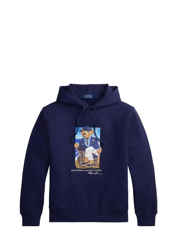 Polo Ralph Lauren Hooded Sweatshirt With Polo Bear Graphic - Black