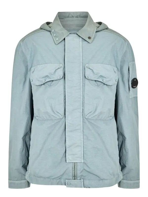 C.P. COMPANY Goggle Hood Overshirt - Blue