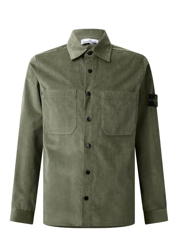 Stone Island Long Sleeve Button Shirt - Green