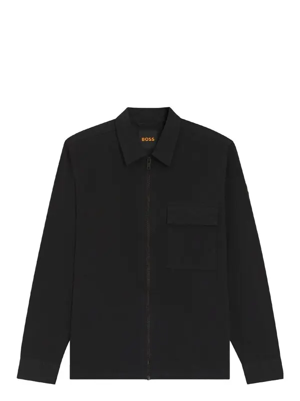 Hugo Boss Full-zip Shirt Jacket - Black