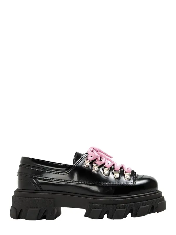 GANNI Lace Up High Heel Slingbacks - Black