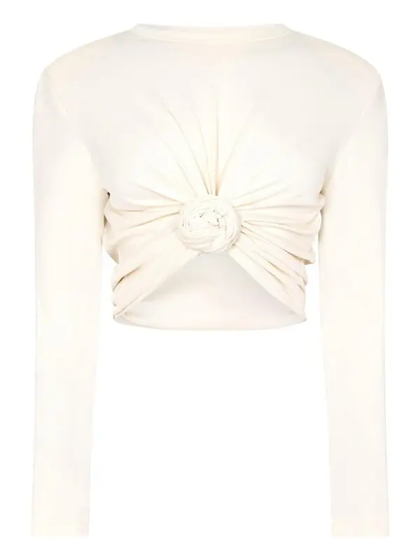 Magda Butrym Long-sleeve Knot Detail Shirt - White