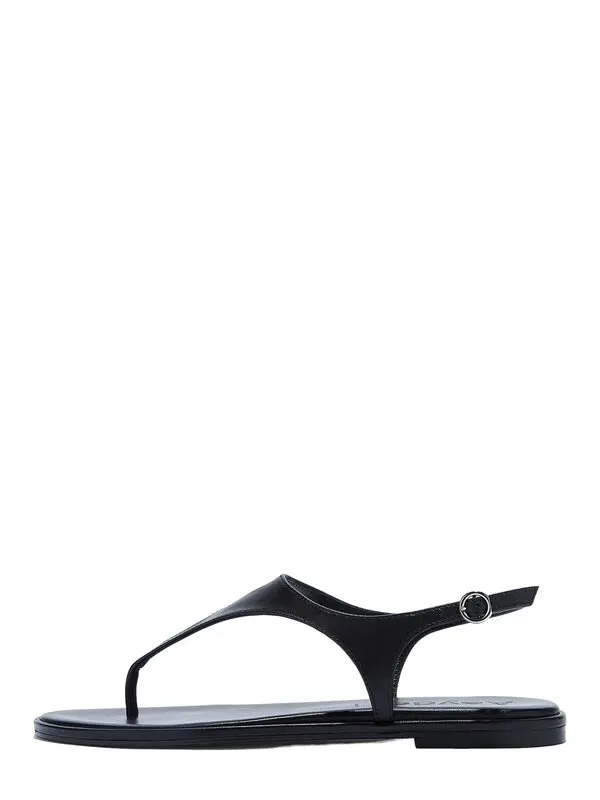 AeydĒ Minimalist Flat Sandals - Black