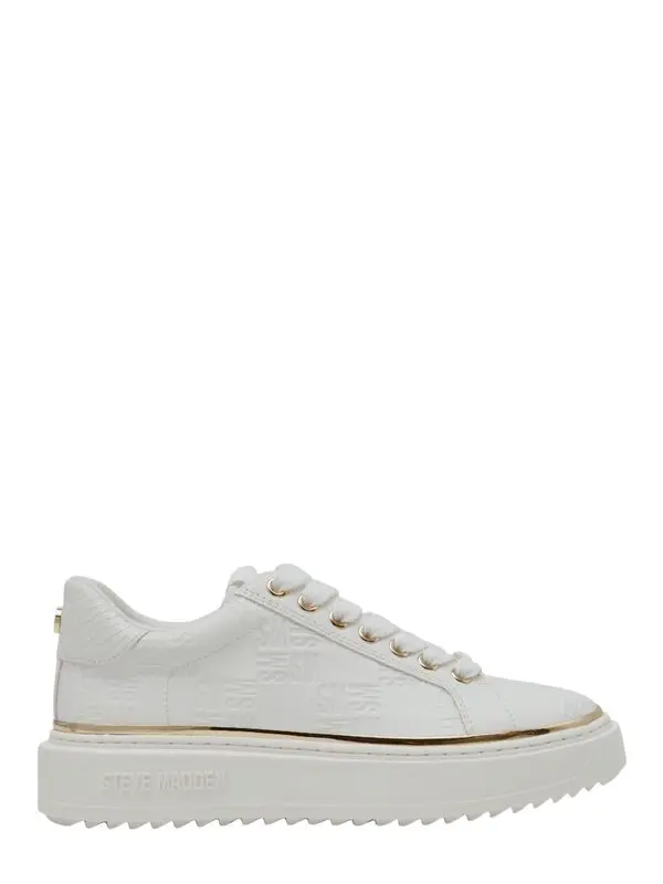 Steve Madden White Embossed Shoes - Gray
