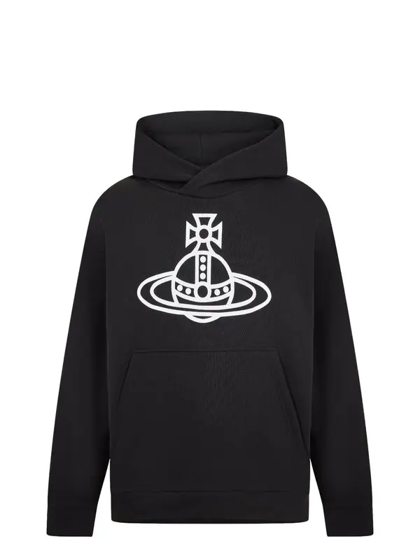 VIVIENNE WESTWOOD Pullover Hoodie With Orb Emblem - Black
