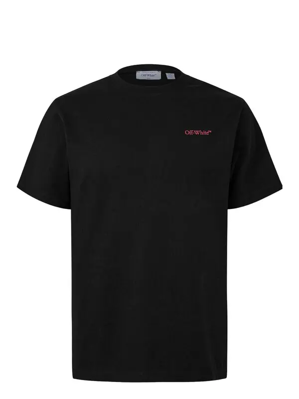 Off-White Crew Neck Short Sleeve T-shirt - Black