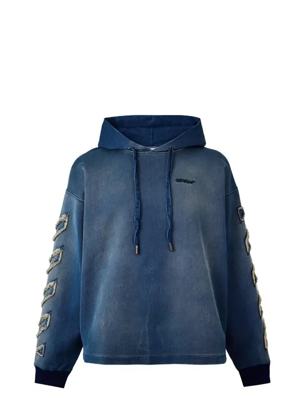Off-White Versatile Casual Sweatshirt - Blue