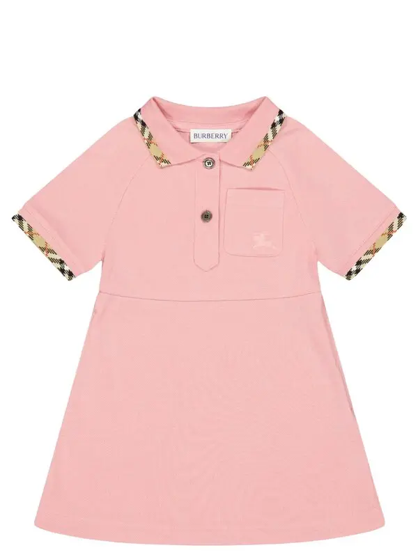 Burberry Short Sleeve Collared Dress - Pink